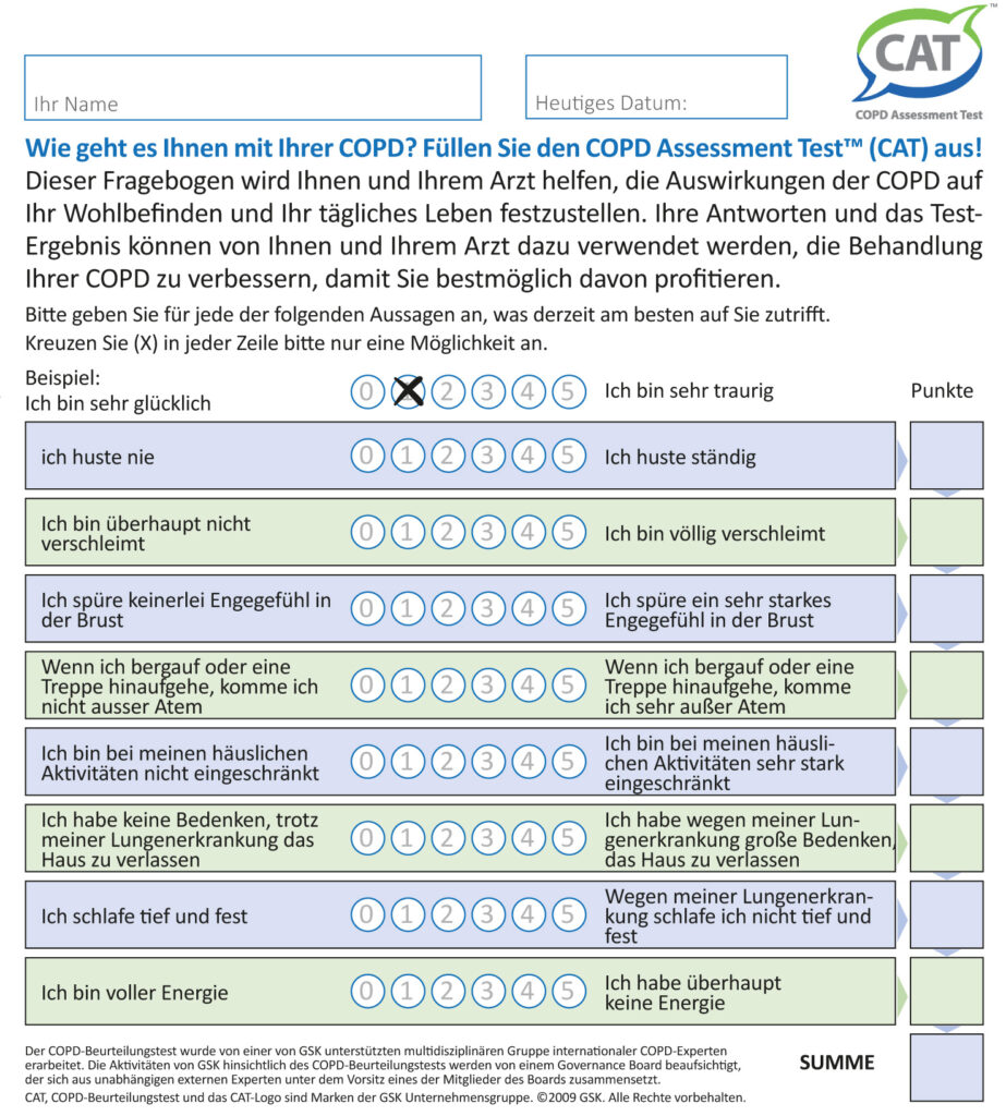 CAT-Test – COPD-Austria